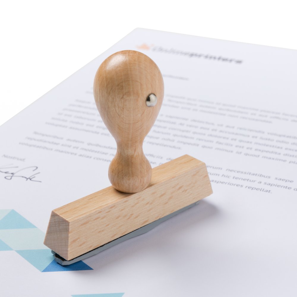 Træstempel 60x10mm Tryk - gratis levering