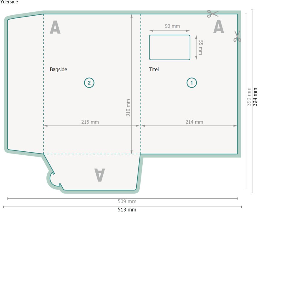 Mapper med klapper og vinduer, til format A4, 4/0, Op til A4 hos ...