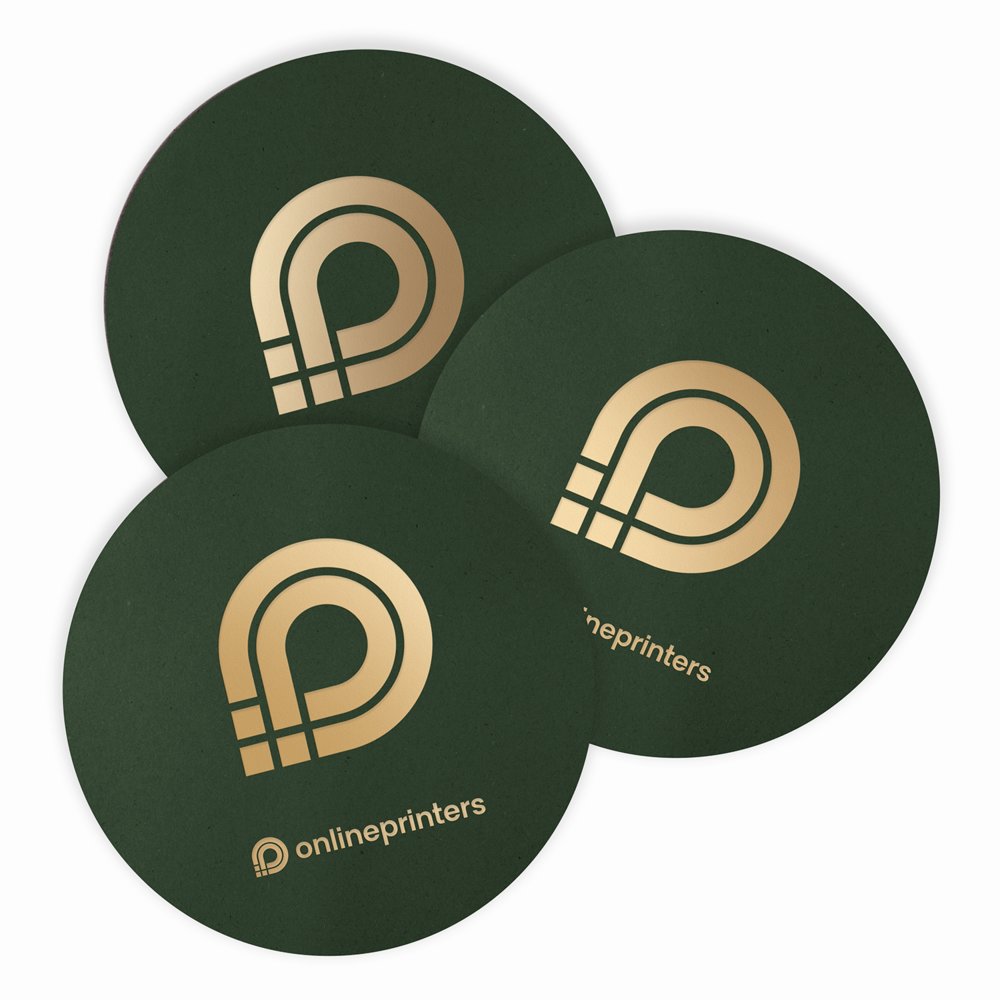 ølbrik Rund Tryk - gratis levering